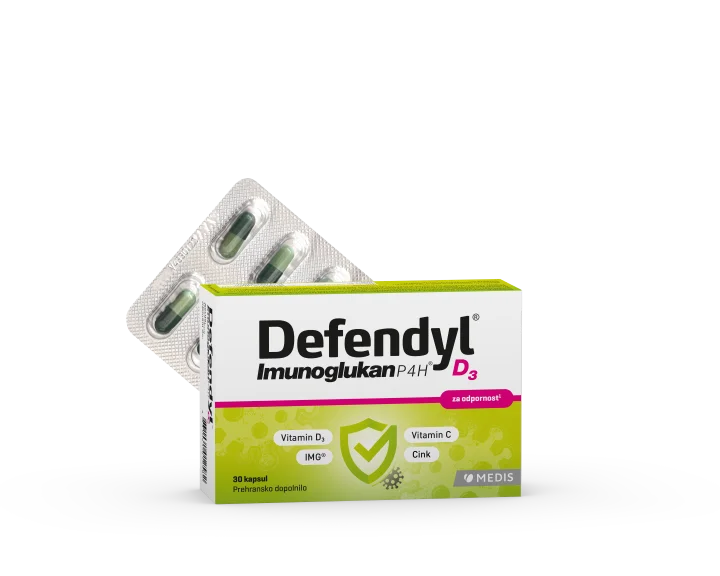 Defendyl-Imunoglukan P4H® D3 kapsule, 30 kapsul - Lekarna Ribnica