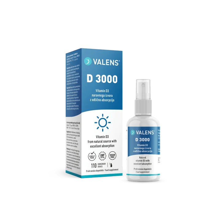 Valens D 3000 ustno pršilo, 50 ml - Lekarna Ribnica
